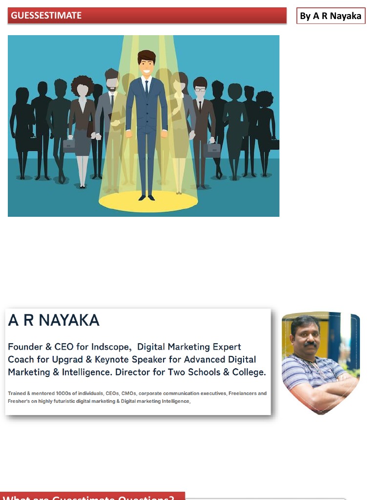 GUESSTIMATE Scribd | PDF | Question | Cognitive Science