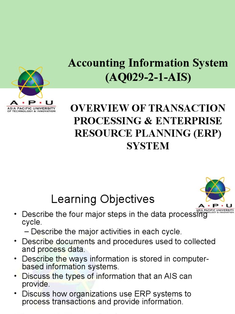 CH 2 | PDF | Enterprise Resource Planning | Information Technology