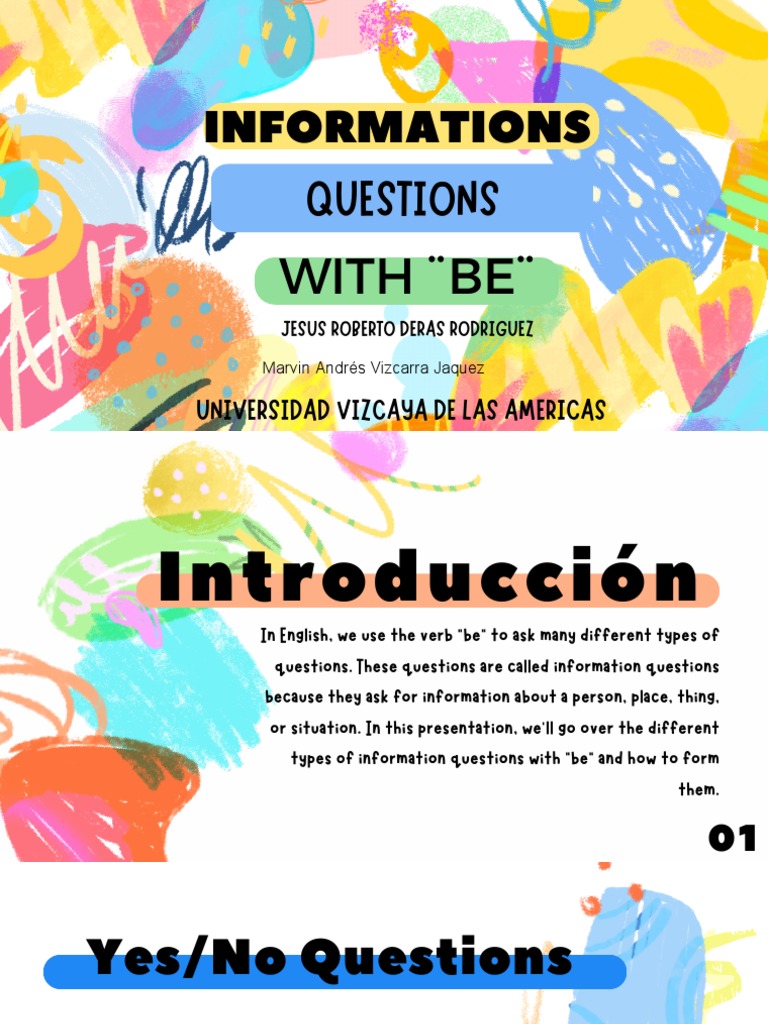 Information Questions With Be | PDF