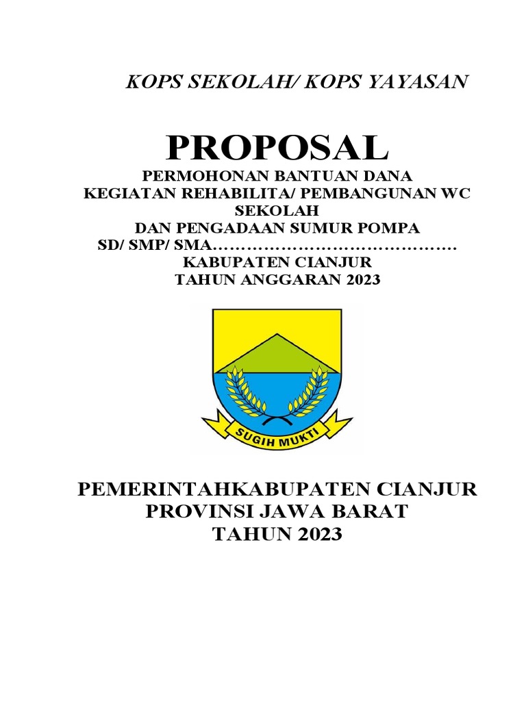 Contoh Proposal pembuatan WC sekolah 2023 | PDF