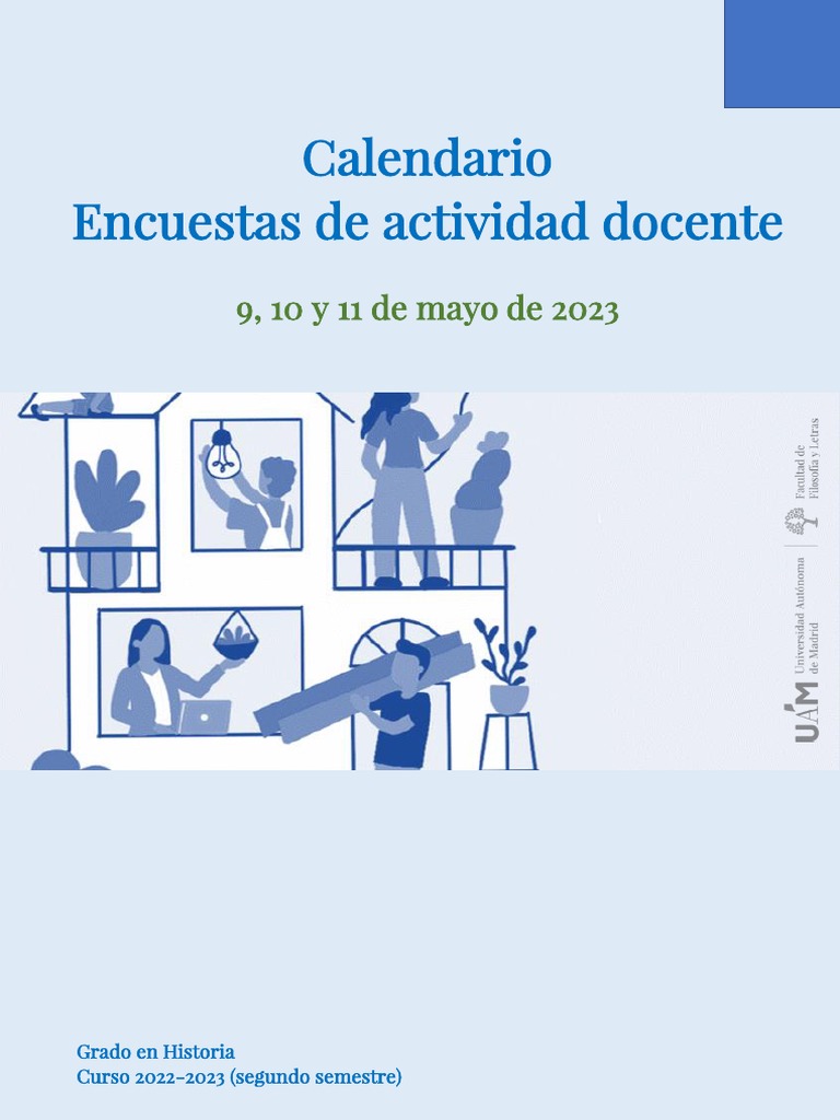Calendario Encuestas de Actividad Docente. 2º Semestre. Curso 2023-2024 | PDF