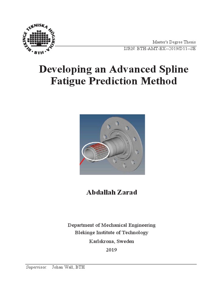 Developing An Advanced Spline Fatigue Calculations | PDF | Strength Of Materials | Fatigue ...