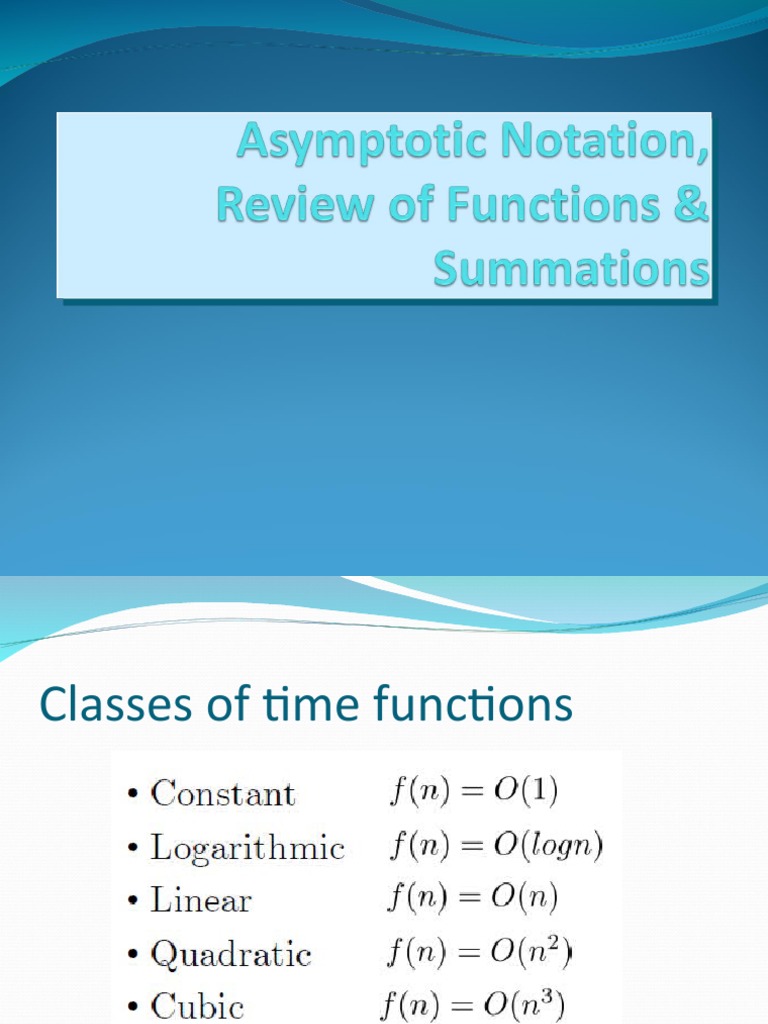Asymtotic Notations Pdf Mathematical Concepts Algorithms And Data Structures