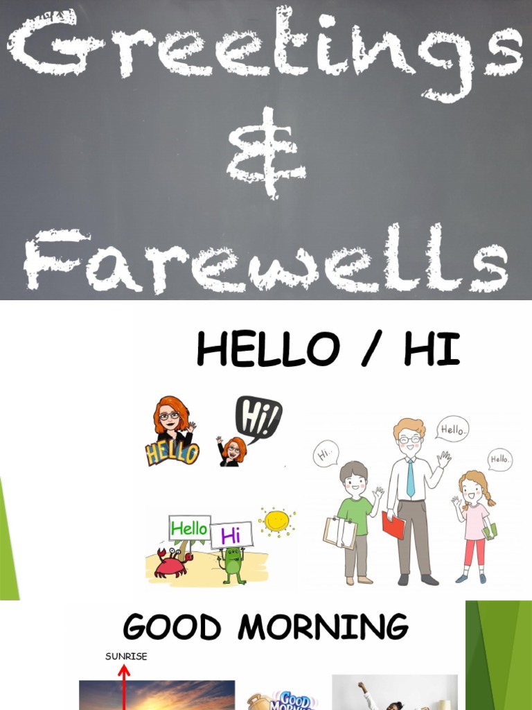 Greetings Farewells Conversation Topics Dialogs | PDF