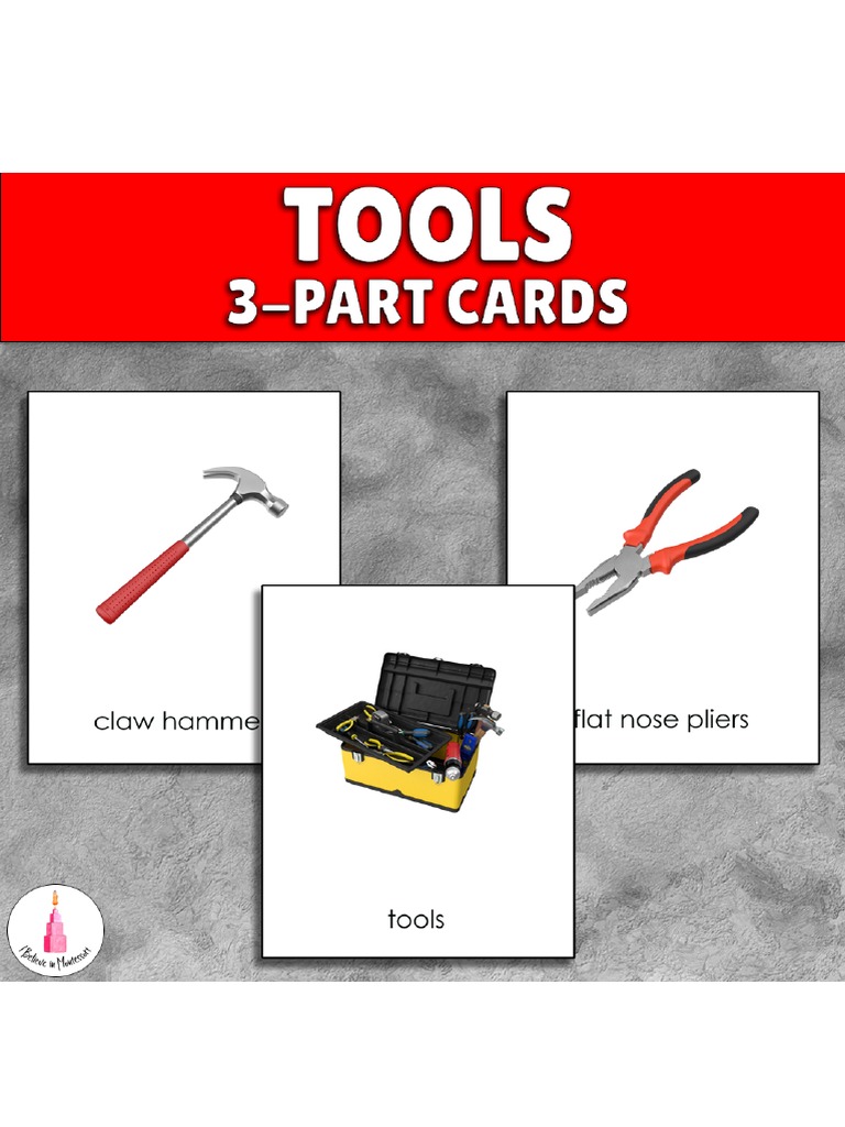 Tools 3 Part Cards EDITABLE | PDF
