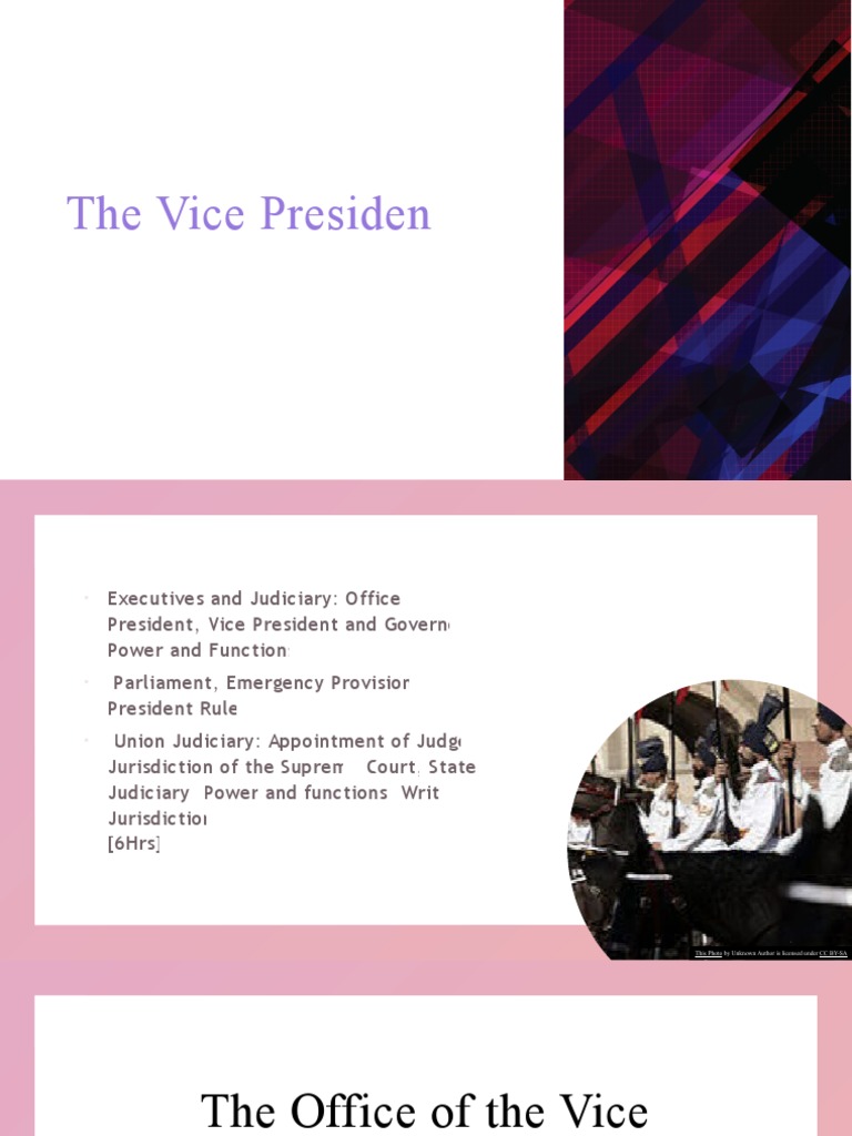 The Vice President.pptx | PDF | Governance | Public Law
