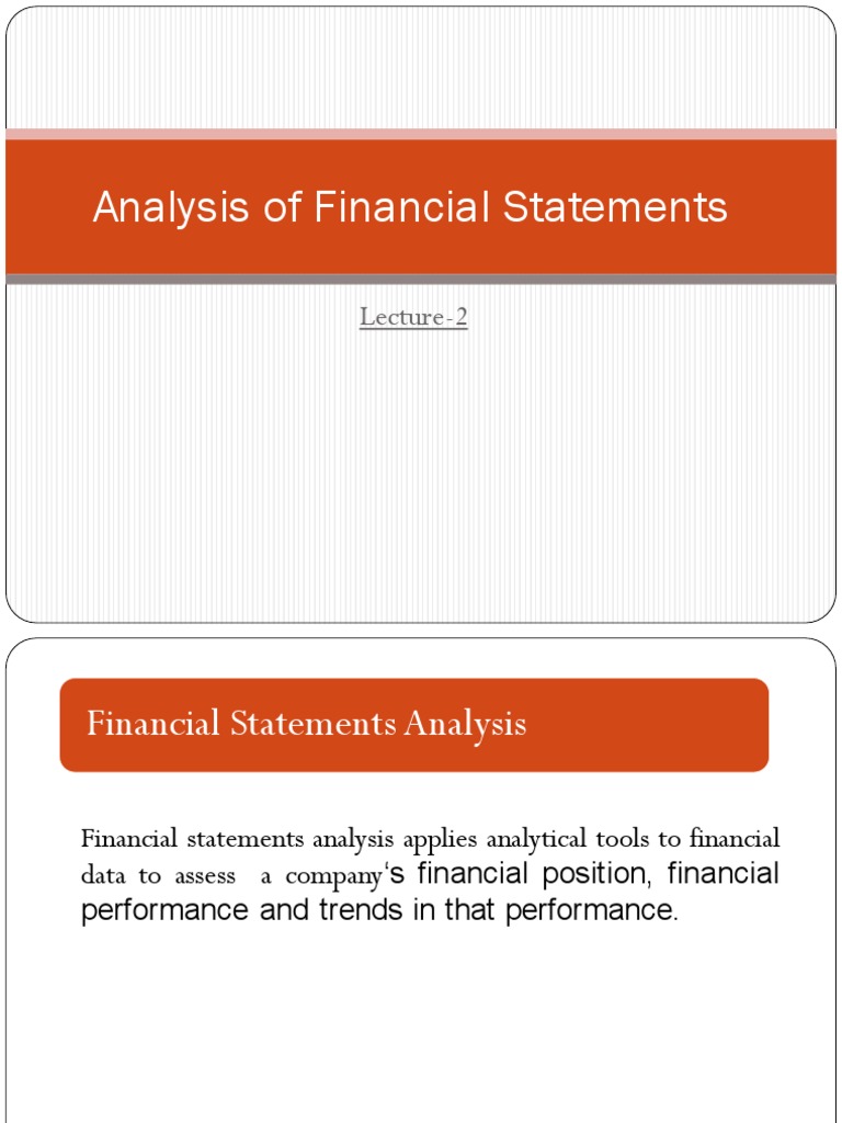 AFS Lecture 2 1 | PDF | Financial Statement | Financial Statement Analysis