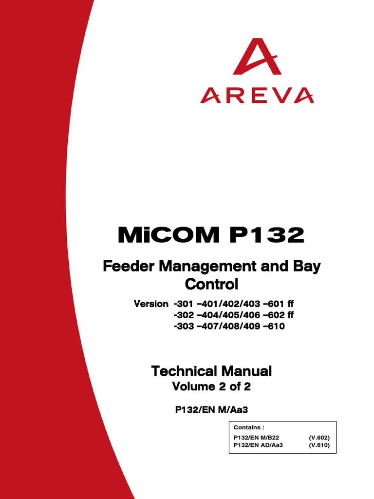 AREVA MiCOM P132 PDF | PDF | Function (Mathematics) | Electrical Engineering