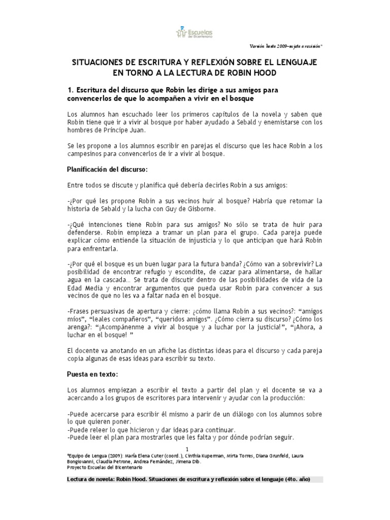 4 Secuencia Robin Escritura 2009 | PDF | Adjetivo | Sustantivo