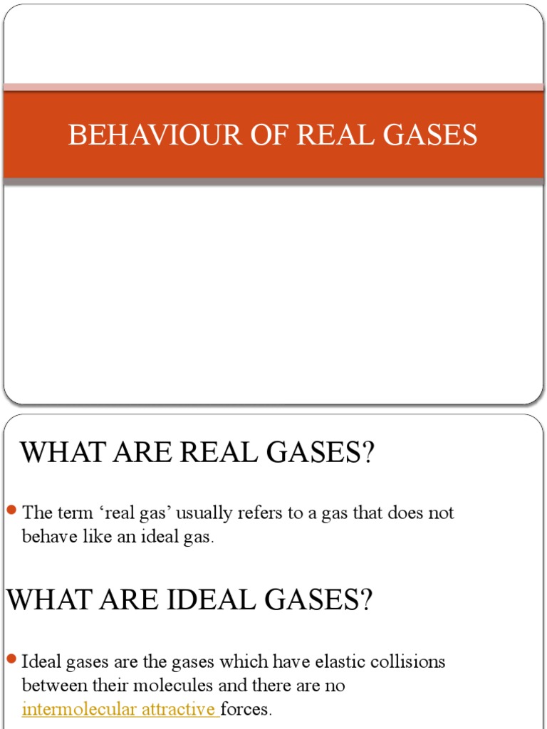 Real Gas | PDF