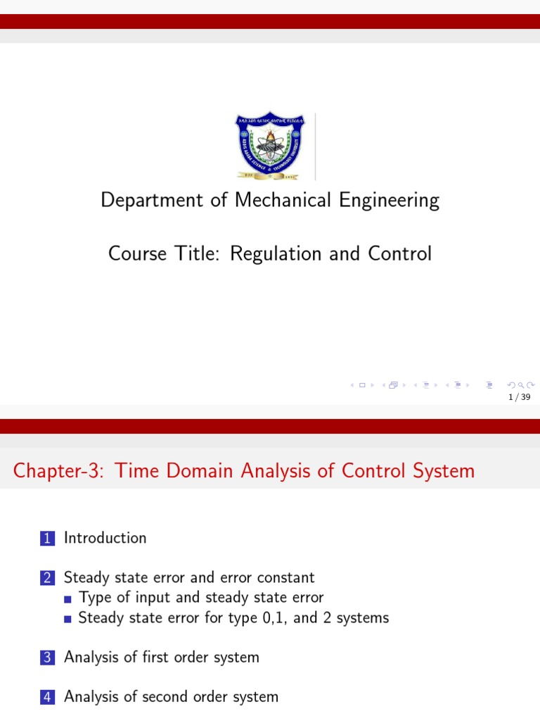 Chap 3 | PDF | Control Theory | Damping