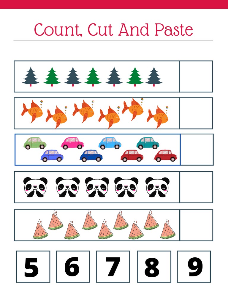 Count, Cut, Paste Activity Guide | PDF