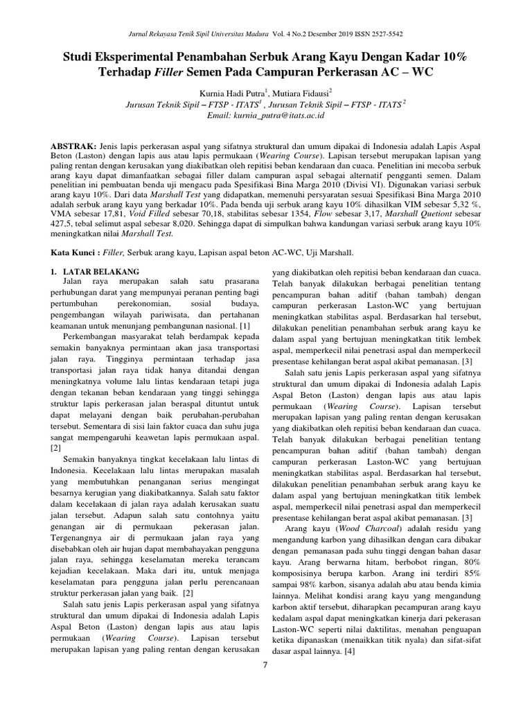 Jurnal Rekayasa Sipil UNIRA Vol 4 No 2 - Kurnia Hadi Putra, Mutiara Firdausi - 02-12-2019 PDF | PDF