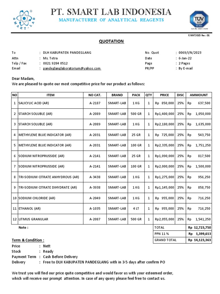 Smartlab - Bahan Kimia PDF | PDF | Sodium | Products Of Chemical Industry