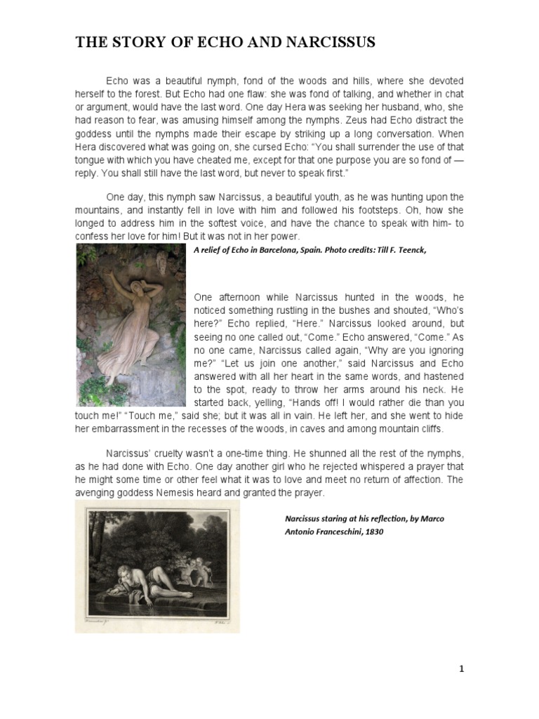 Echo and Narcissus | PDF