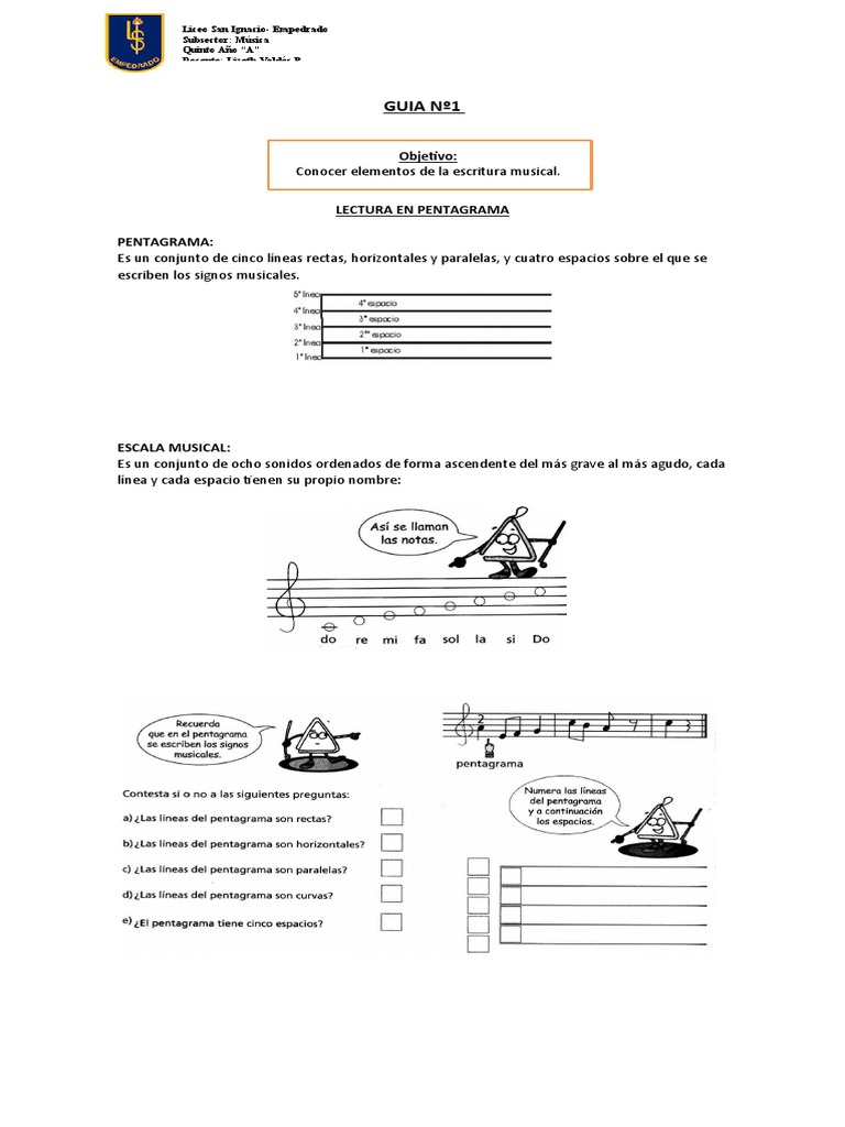 Guía de Lectura Musical en Pentagrama | PDF | Poesía | Clásicos