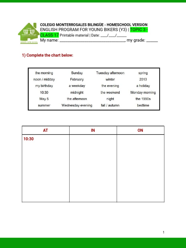 TOPIC 3 CLASS 17 Y3 | PDF