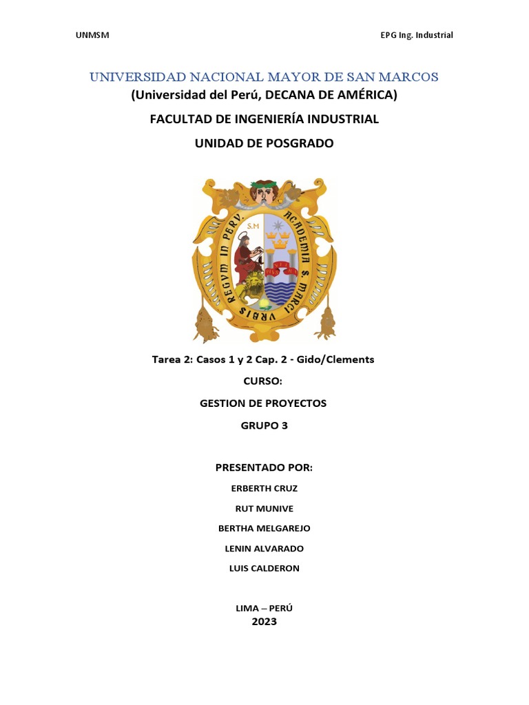 2DO TRABAJO GRUPAL - Casos 1 y 2 Cap. 2 - GidoClements (GRUPO 3) | PDF ... 2DO TRABAJO GRUPAL - Casos 1 y 2 Cap. 2 - GidoClements (GRUPO 3) | PDF ...