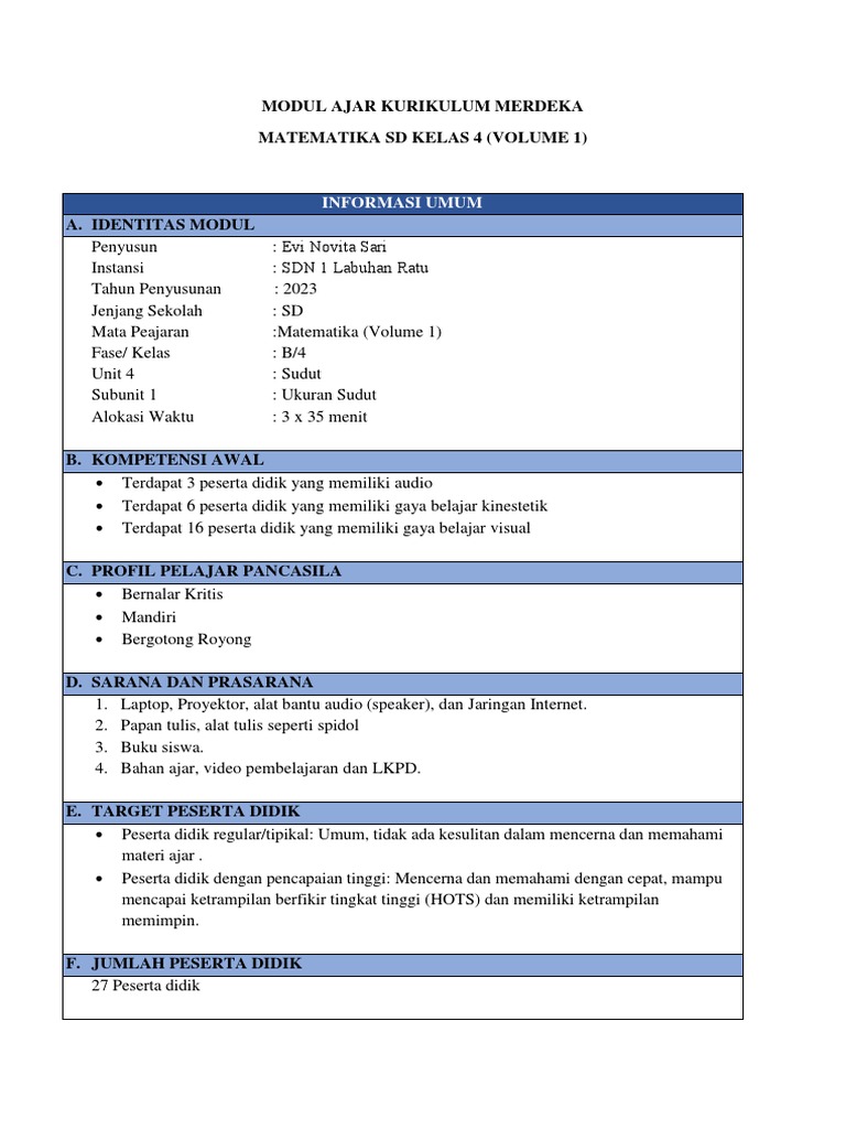 Perangkat Pembelajaran Siklus 2 | PDF