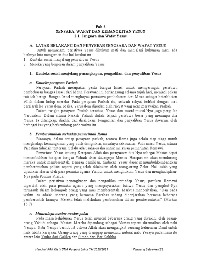 2.1. Sengsara Wafat Yesus | PDF | Agama & Spiritualitas