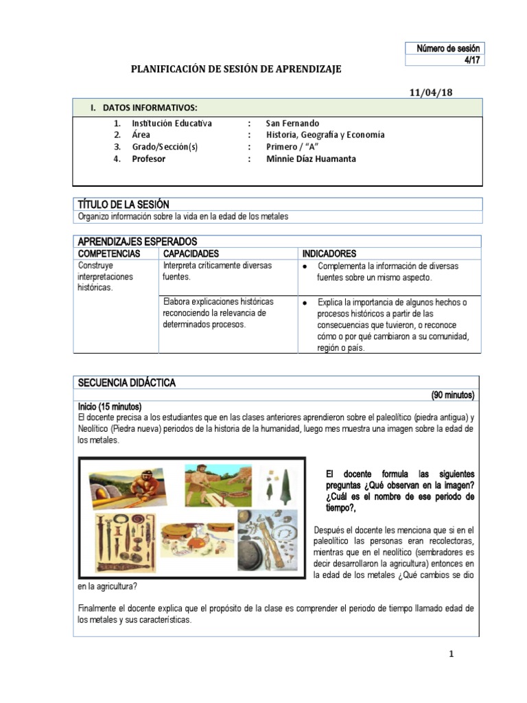 Hge1-U1-Sesion 6 | PDF | Maestros | Aprendizaje