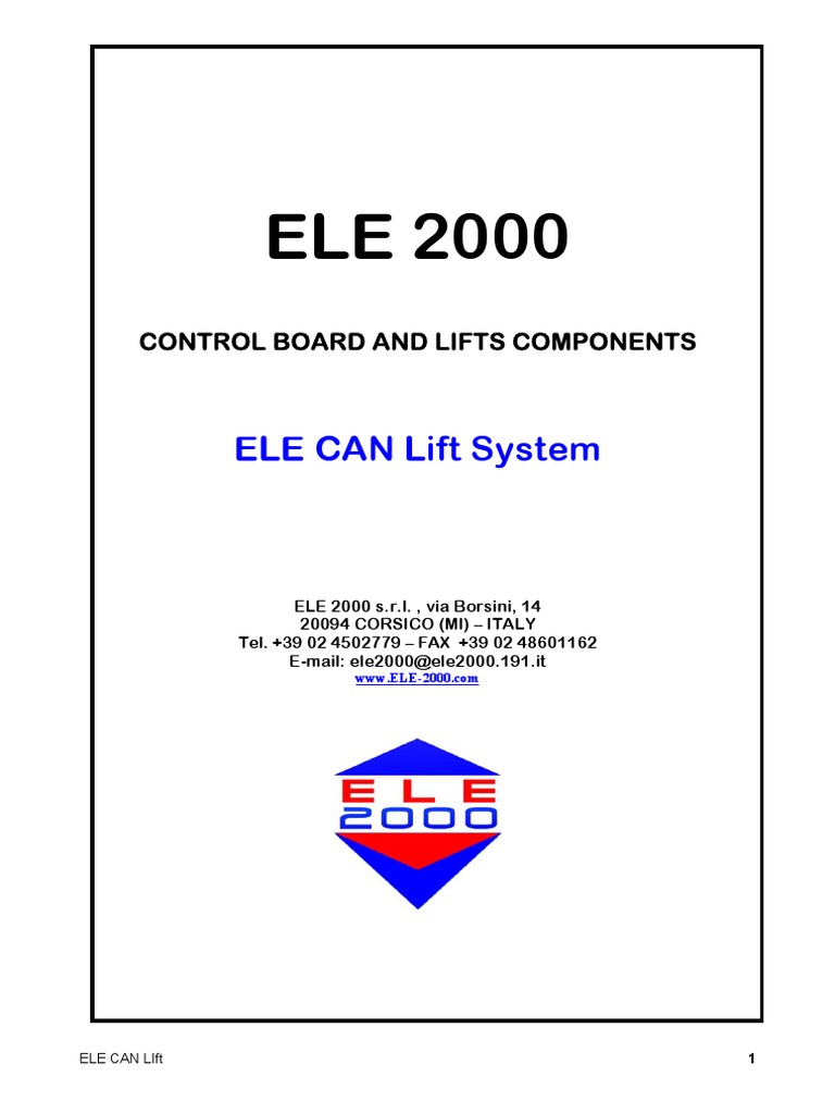 ECL - Manual - Parameter New PDF | PDF | Elevator | Switch