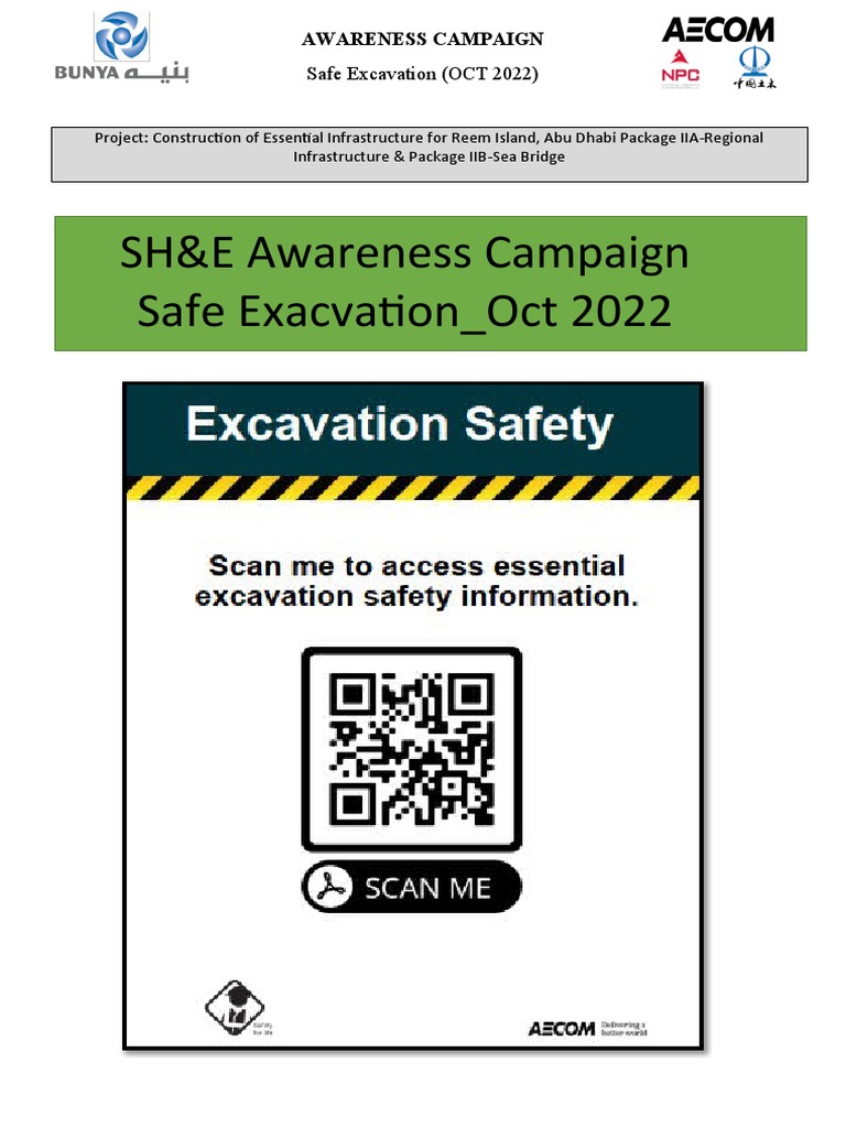 Safe Excavation Awareness Campaign | PDF | Safety