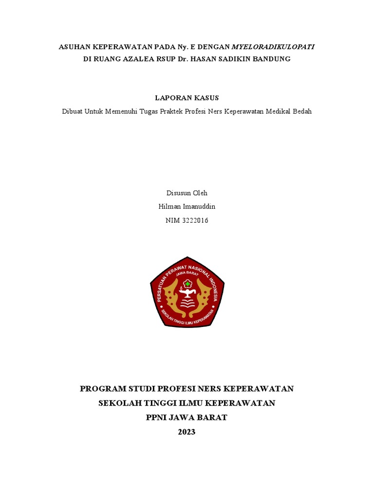 LK KMB - Myeloradikulopati | PDF