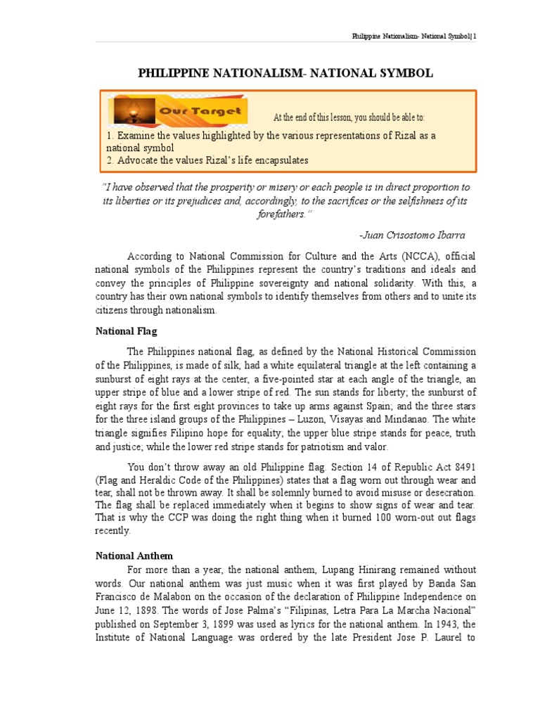 Module 9 Philippine Nationalism - National Symbols (Speech Activity ...