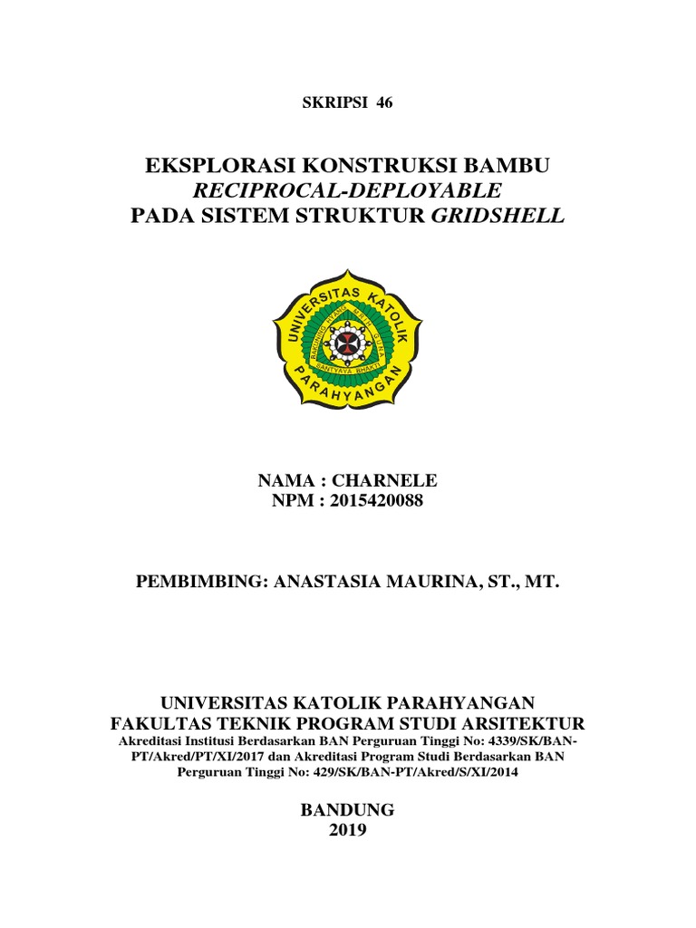 Eksplorasi Bambu Reciprocal Gridshell | PDF