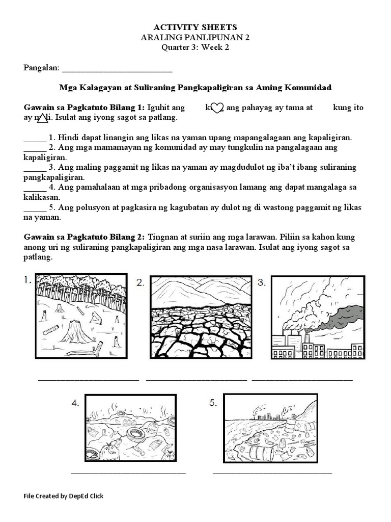 AP 2 Activity Sheet Q3 W2 | PDF