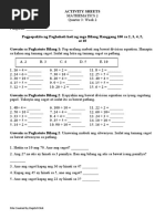 Page From Pagsunod-Sunod-Ng-Pangyayari-Gamit-Ang-Mga-Larawan-Worksheet-1 | PDF