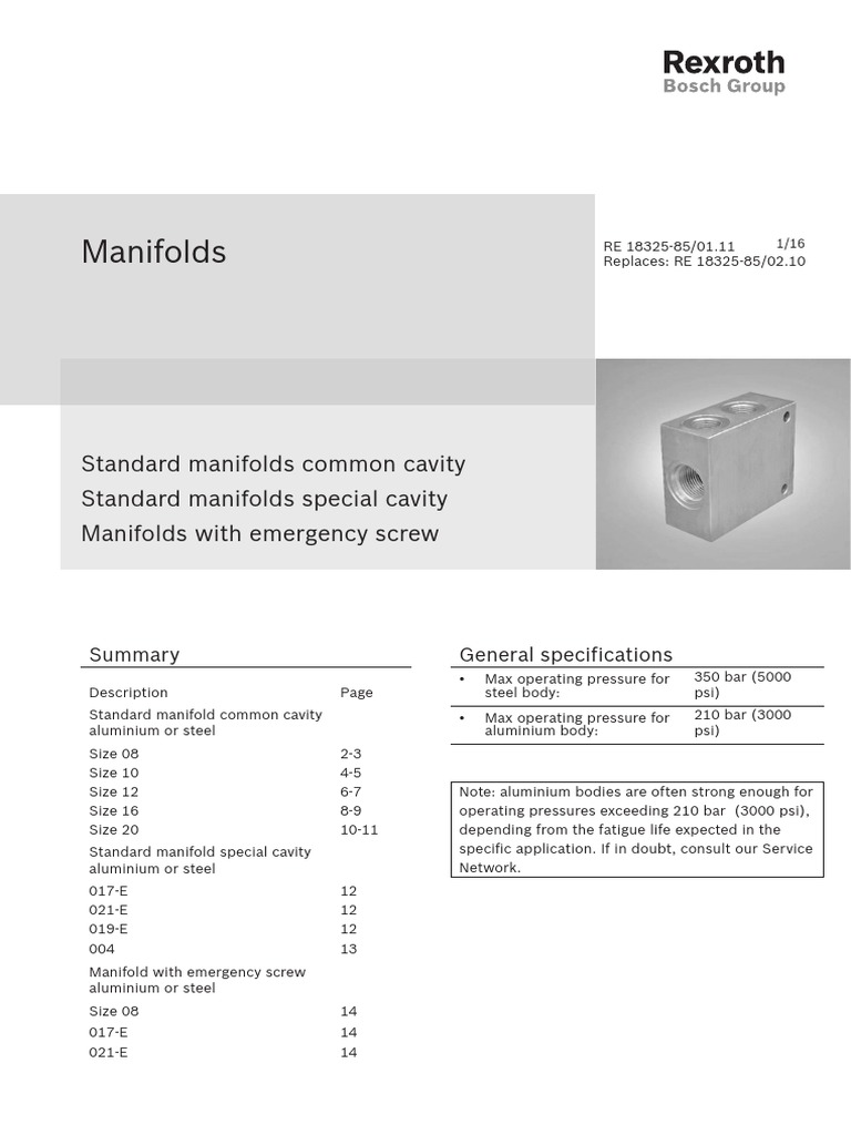 CARTRIDGE Manifolds (Flow Divider Chris) | PDF | Pound (Mass)