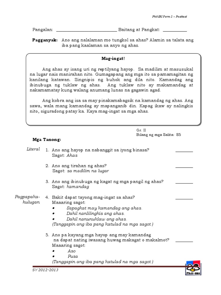 Gr. 2 Mag Ingat 1 | PDF
