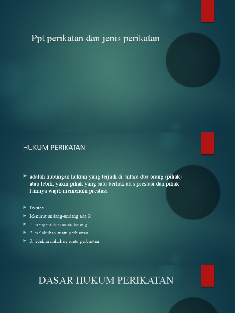 Perikatan Dan Jenis Perikatan | PDF