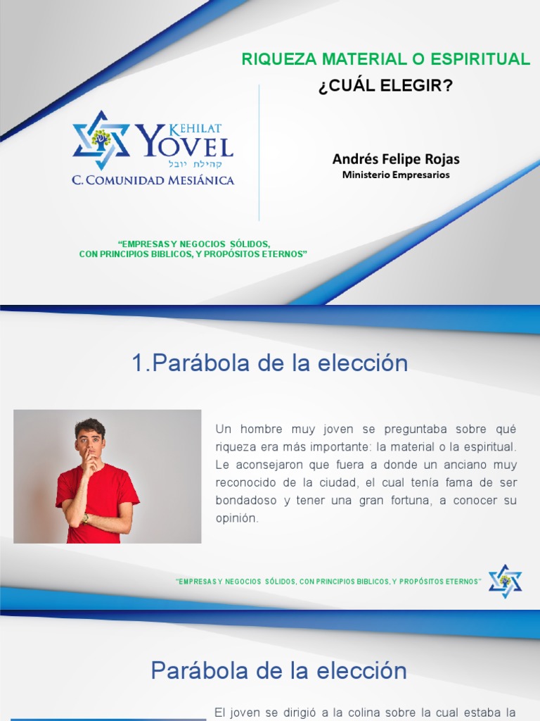 Riqueza Material o Espiritual, ¿Cuál Elegir | Descargar gratis PDF ...