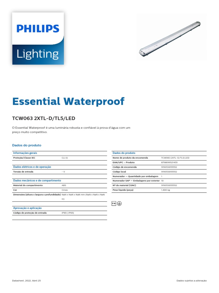 Luminaria Phillips TCW063 2XTL-D-TL5-LED | PDF