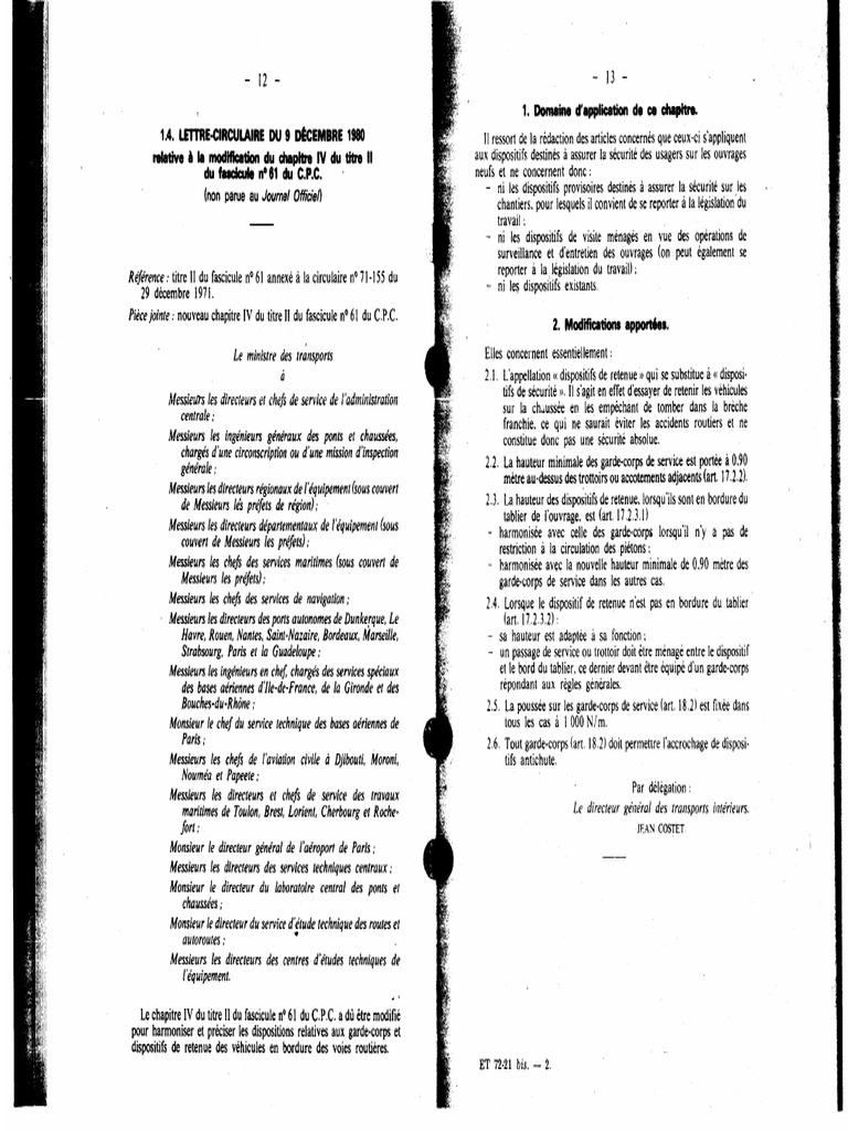 Fascicule 61 Titre II 1980 PDF | PDF