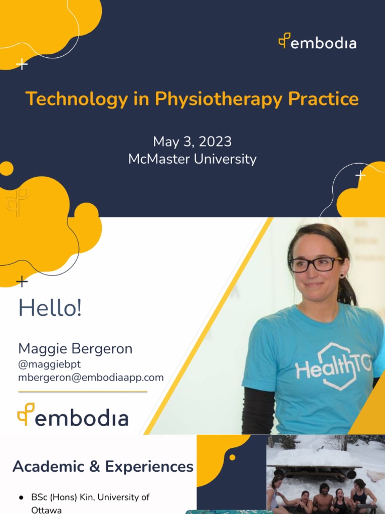 Embodia - McMaster 2023 | PDF | Physical Therapy | Health Care