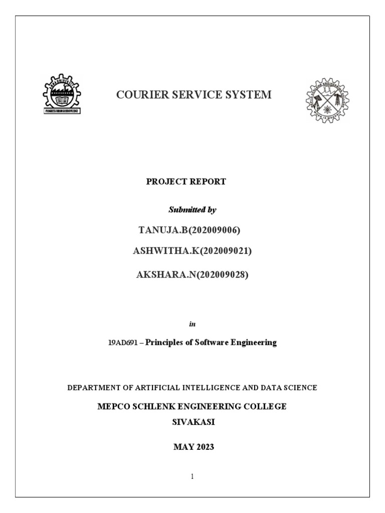 Designing a Courier Service System to Streamline Delivery Operations and Provide an Enhanced ...