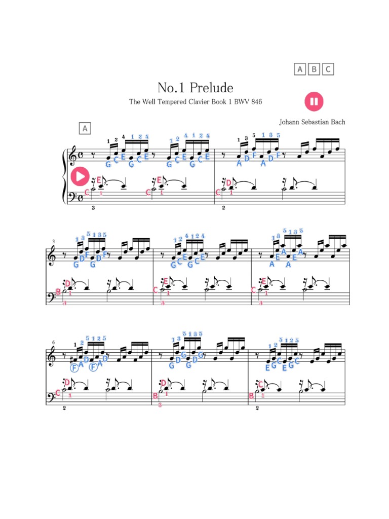 Bach Prelude in C | PDF