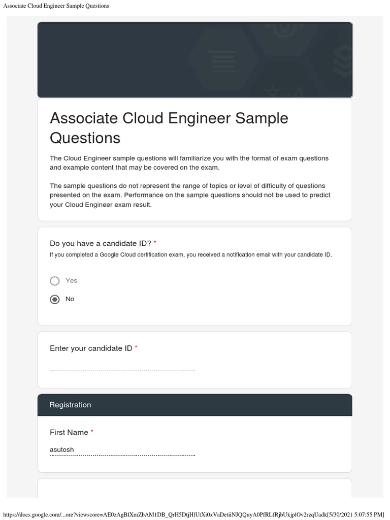 Associate Cloud Engineer Sample Questions | PDF | Databases | Cloud Computing