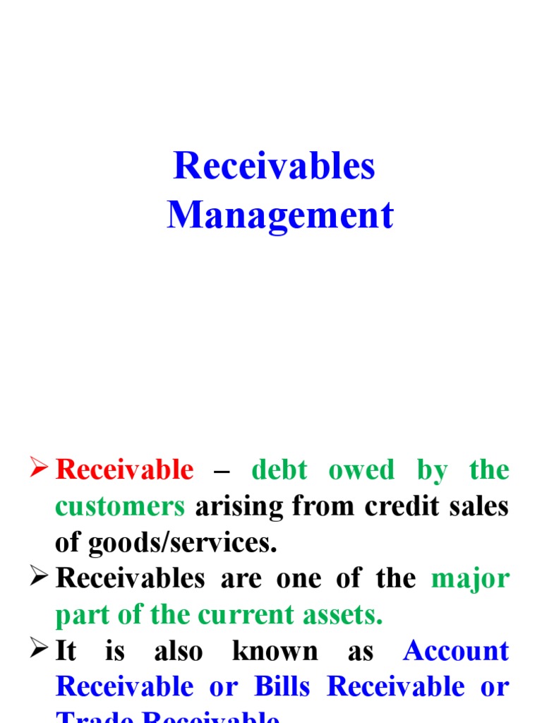Chapter 4 - Receivables Management | Download Free PDF | Finance & Money Management | Credit