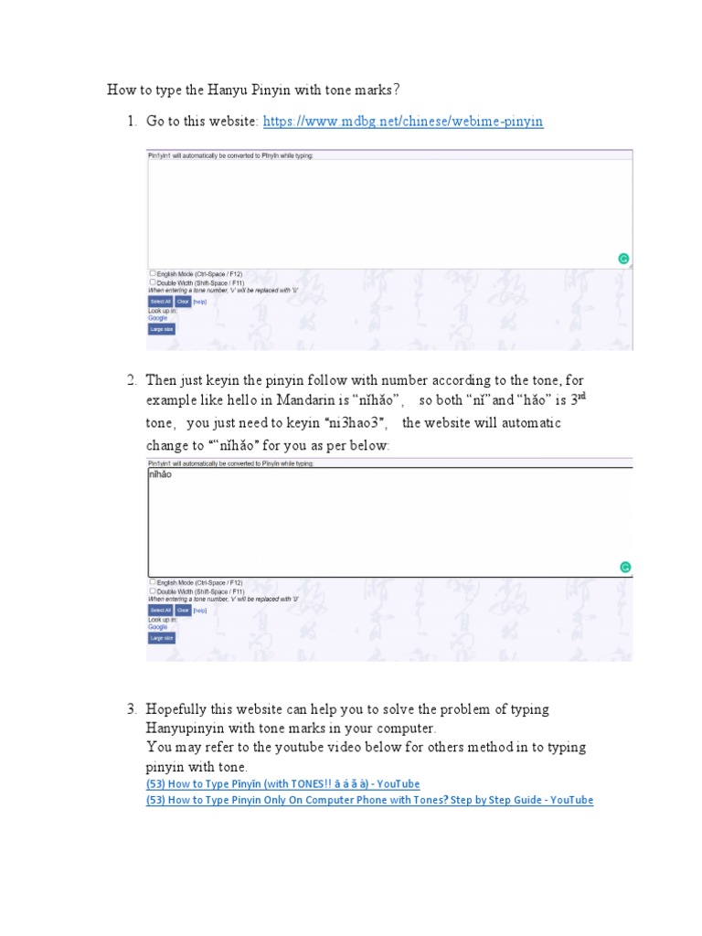 How To Type Pinyin PDF | PDF | Games & Activities | Foreign Language ...