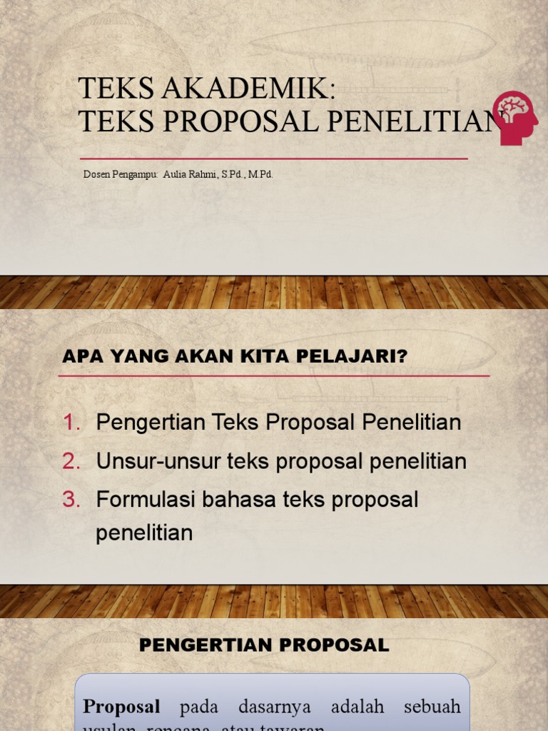 Teks Akademik Proposal Penelitian | PDF