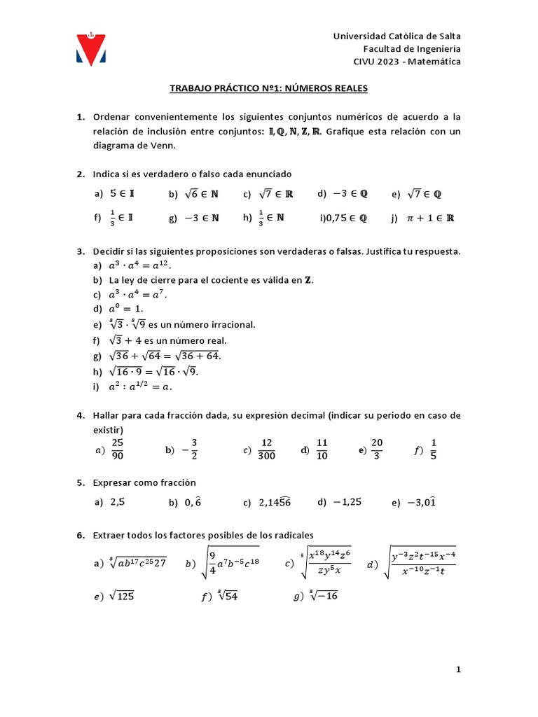 TRABAJO PRÁCTICO Nº1 - 2023 Sistemas Numericos | PDF | Intervalo ...