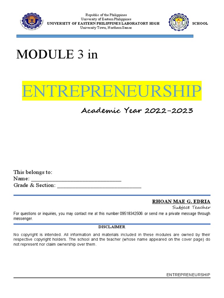 Lesson 3 in ENTREP | PDF | Sales | Insurance