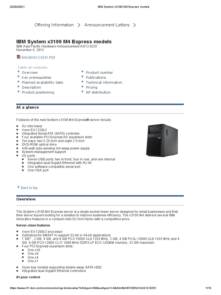 Manual SERVER - IBM x3100 M4 PDF | PDF | Solid State Drive | Hard Disk ...