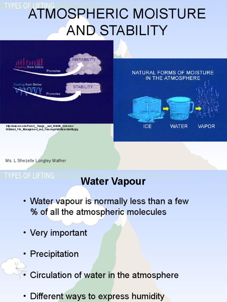 MET135 Lesson 3 Atmopsheric Moisture and Stability | PDF | Humidity ...