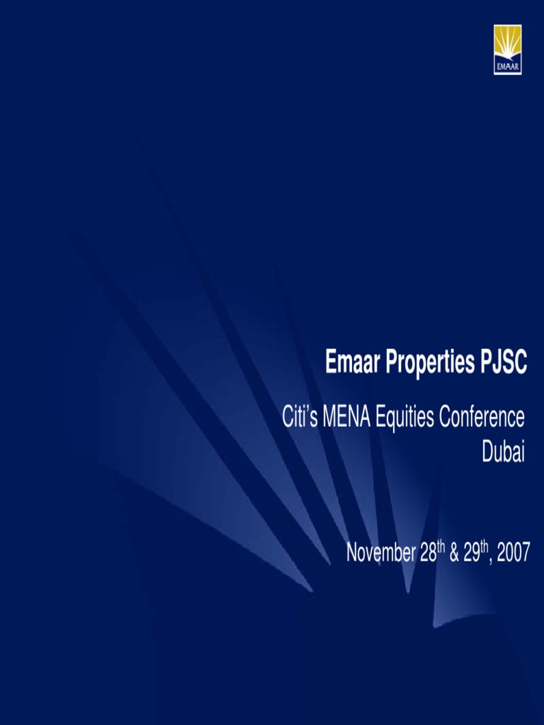 Emaar Properties PJSC | Download Free PDF | Economies | Business